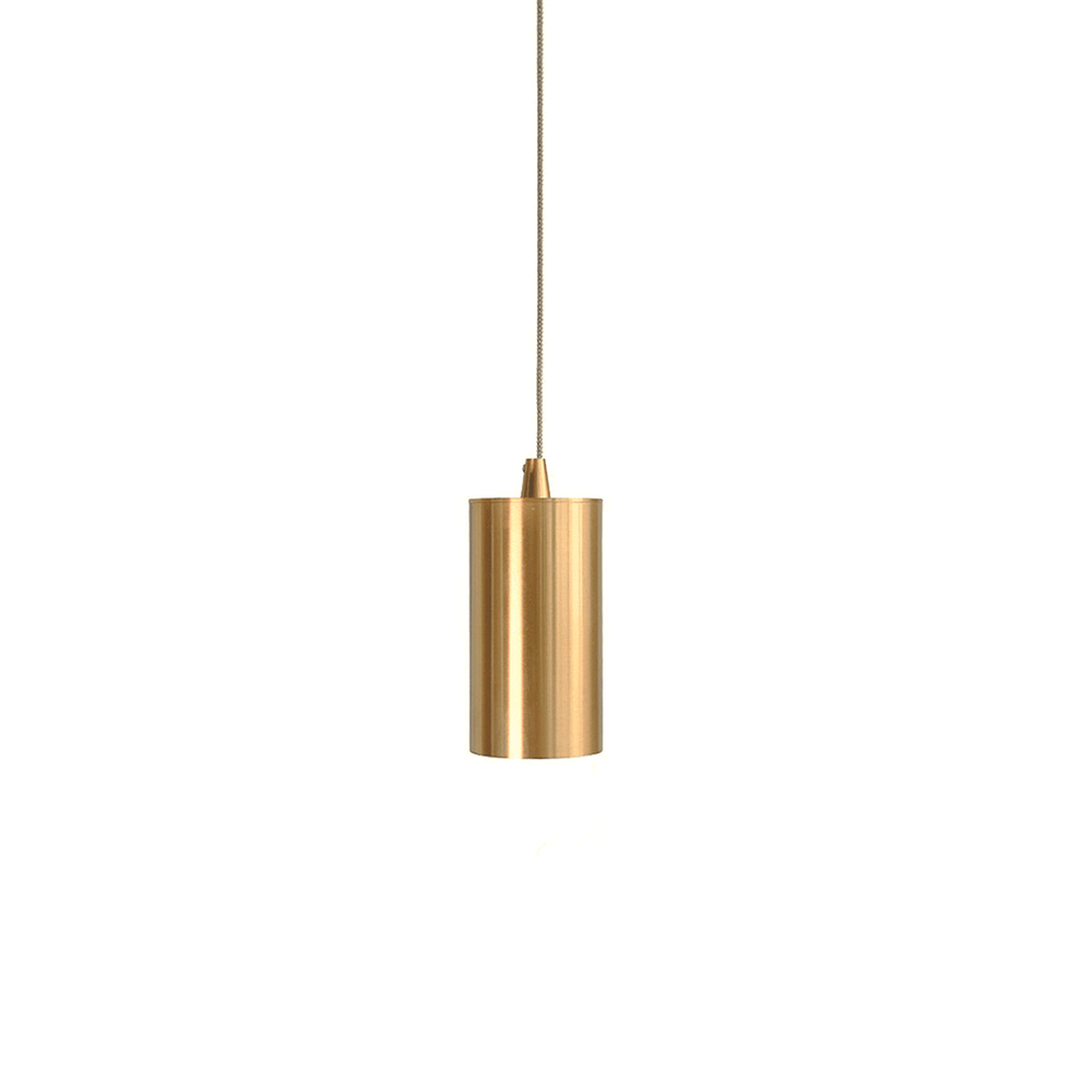 Lámpara colgante de metal dorado Clynder – Lup Chile