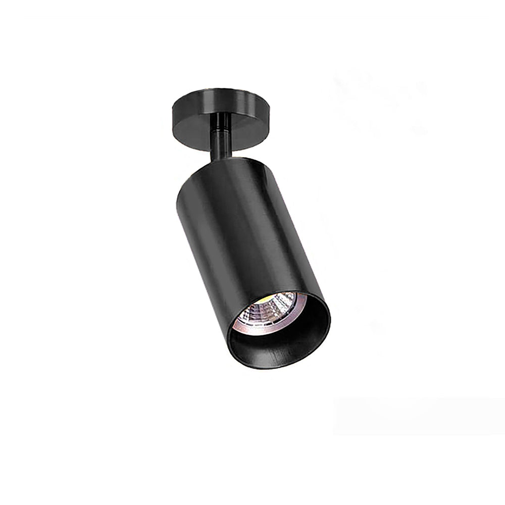 Foco sobrepuesto simple metálico negro Nur – Lup Chile